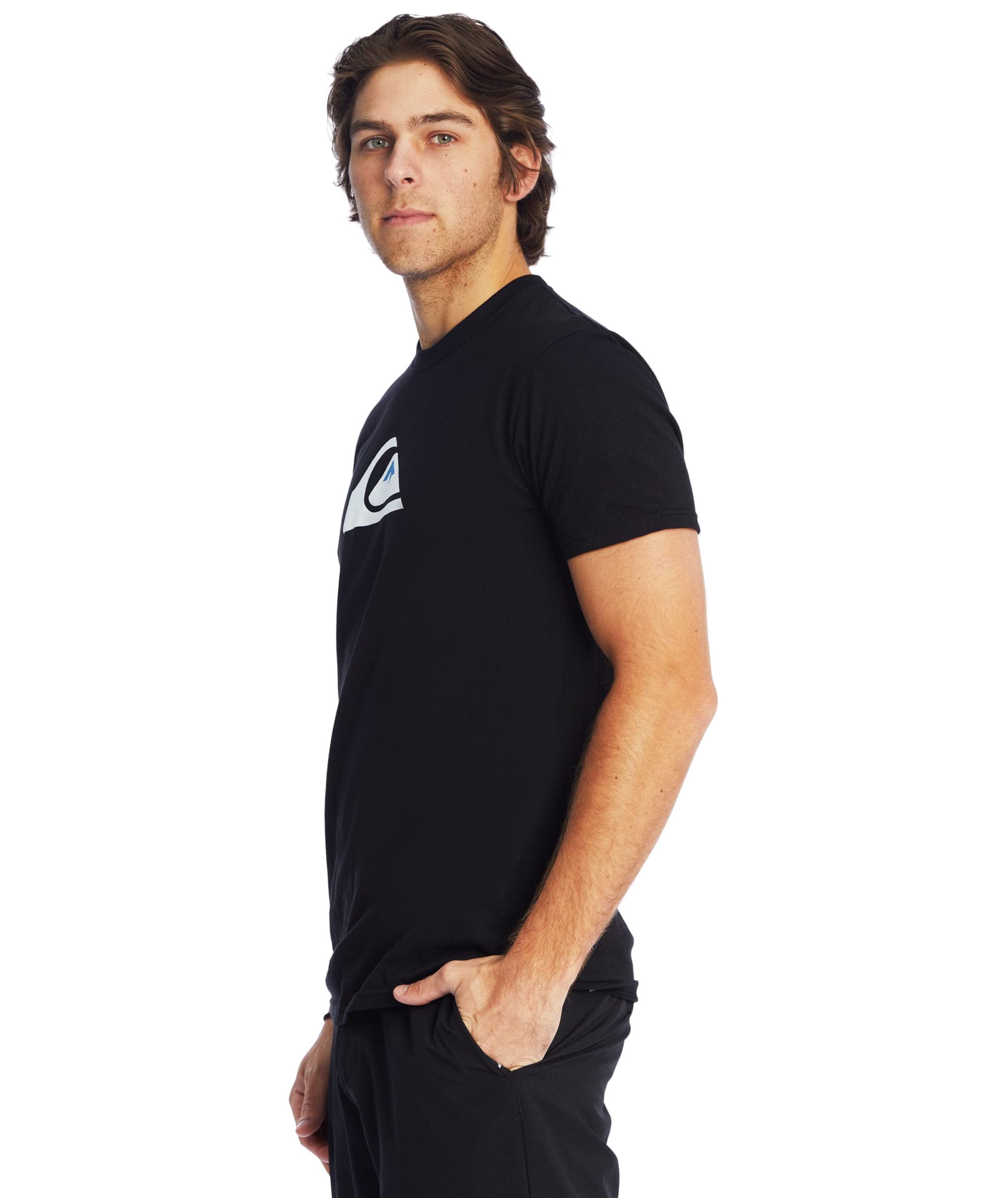 Quiksilver mens Comp Logo Mt0 Tee Shirt, Black, Medium US