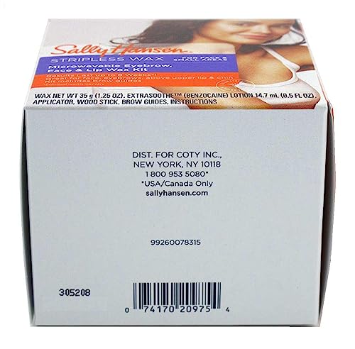 Sally Hansen Microwaveable Wax Kit For Eyebrow/Face/Lip (6 Pack)