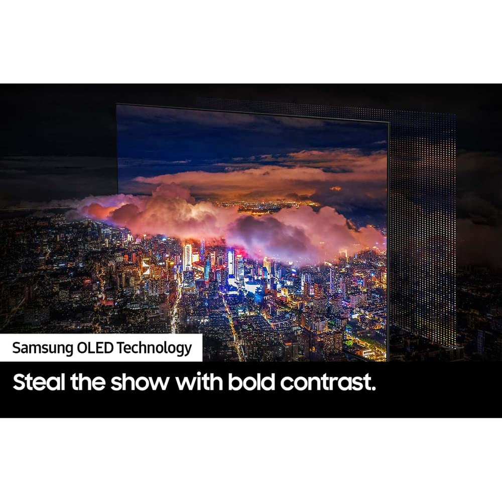 SAMSUNG QN55S90CAFXZA 55 Inch OLED 4K Smart TV 2023 Bundle 3.1.2ch HW-S801B Soundbar with Wireless Dolby Atmos/DTS:X White 2022