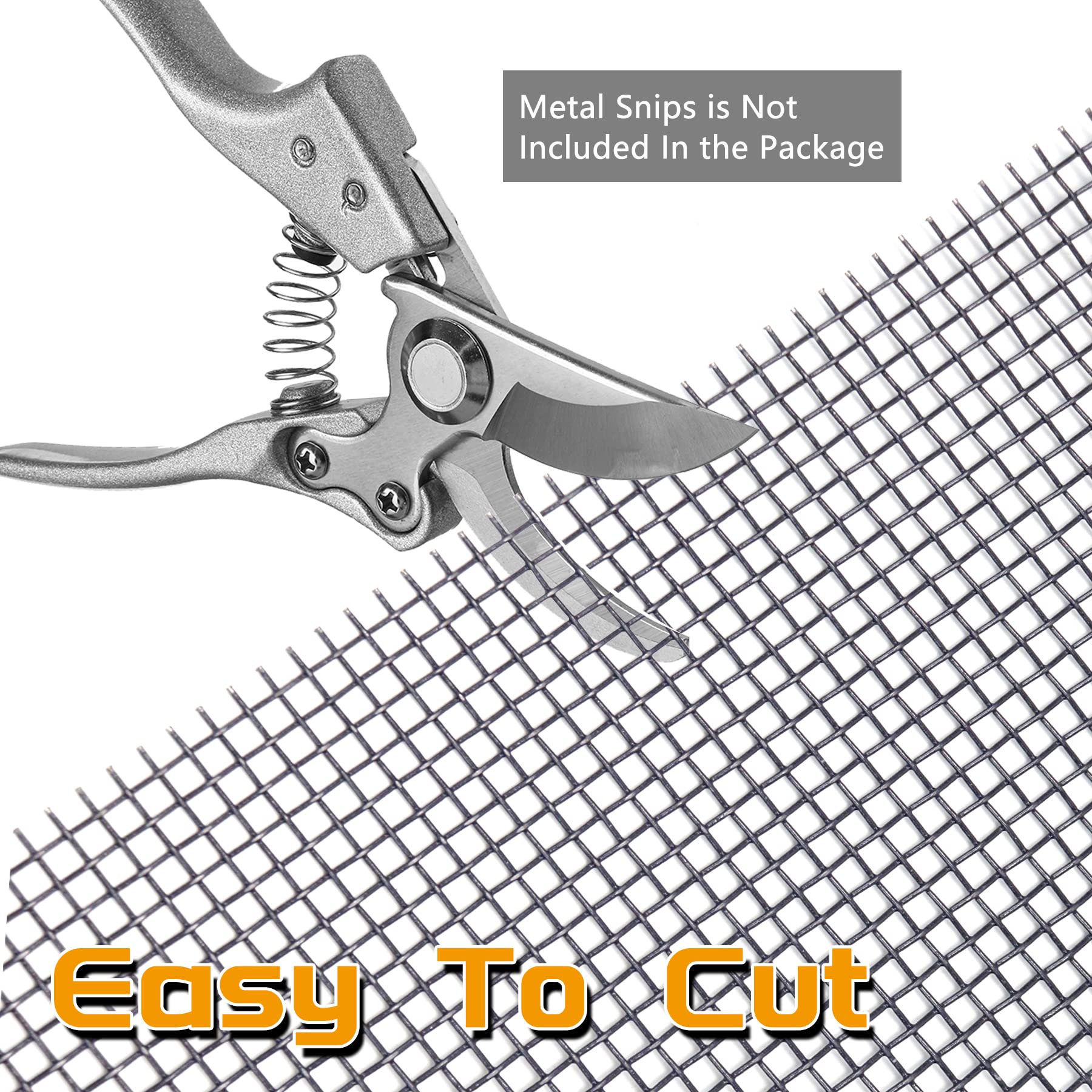 Powrocket Gutter Guards,4" 5" Leaf Protection,96 Feet Stainless Steel Mesh Gutter Covers,Prevents Roof Clogged Downspouts,Easy to DIY,Grey