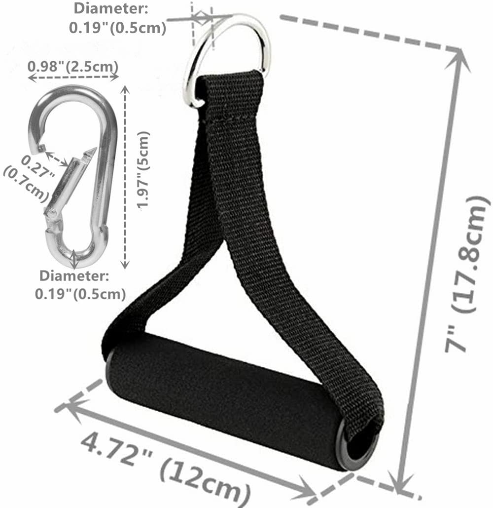 Premium Exercise Pull Handles, Resistance Bands Handle, Fitness Handle, Workout Handles Dense Foam Wrap Handle Replacement Fitness Equipment for Pilates, Yoga, Strength Training(a Pair,Black