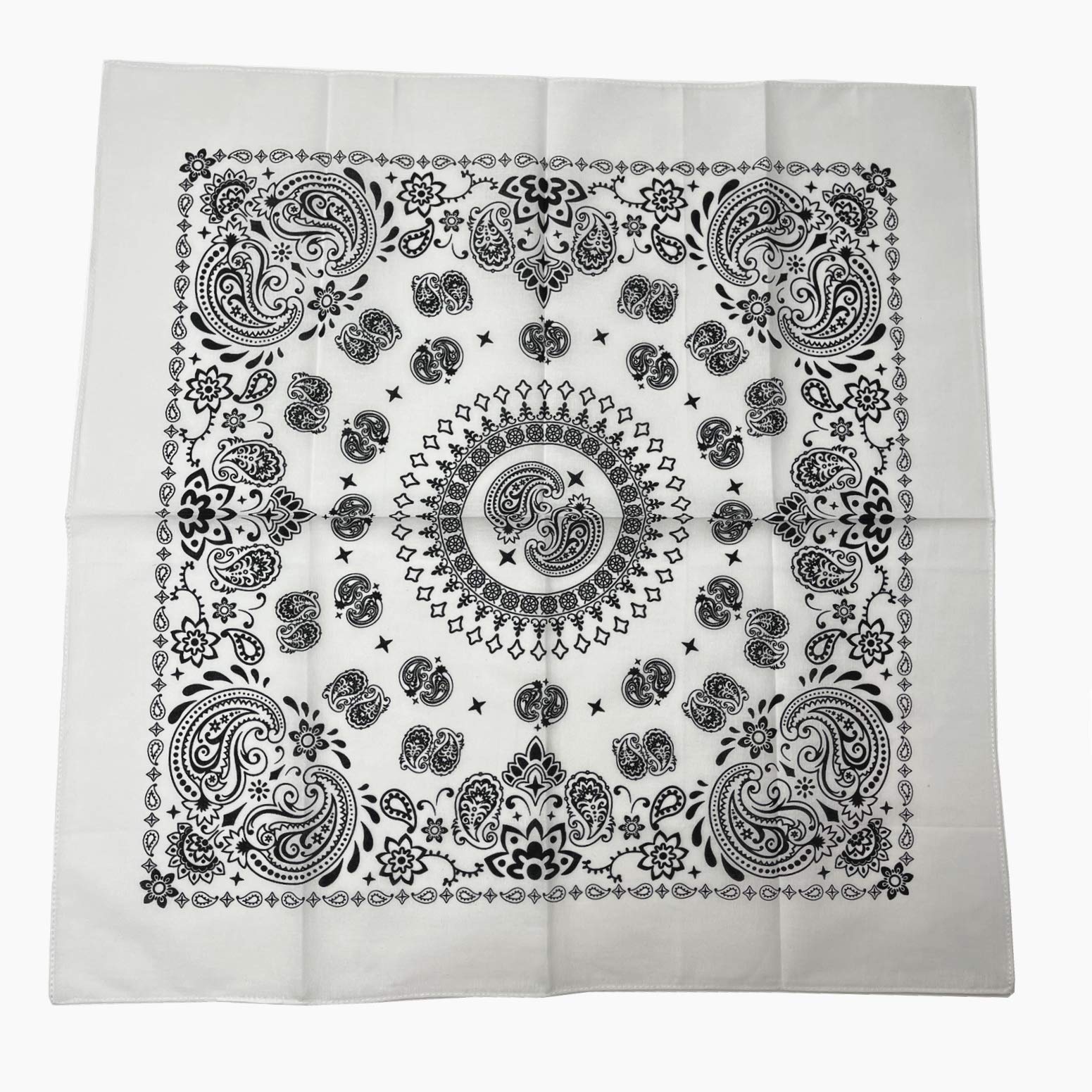 Vamqor 3pcs Bandana for women and men 100% Cotton Custom Fashion Paisley Design Multifunctional Outdoor Square Handkerchief(1 pack assorted)