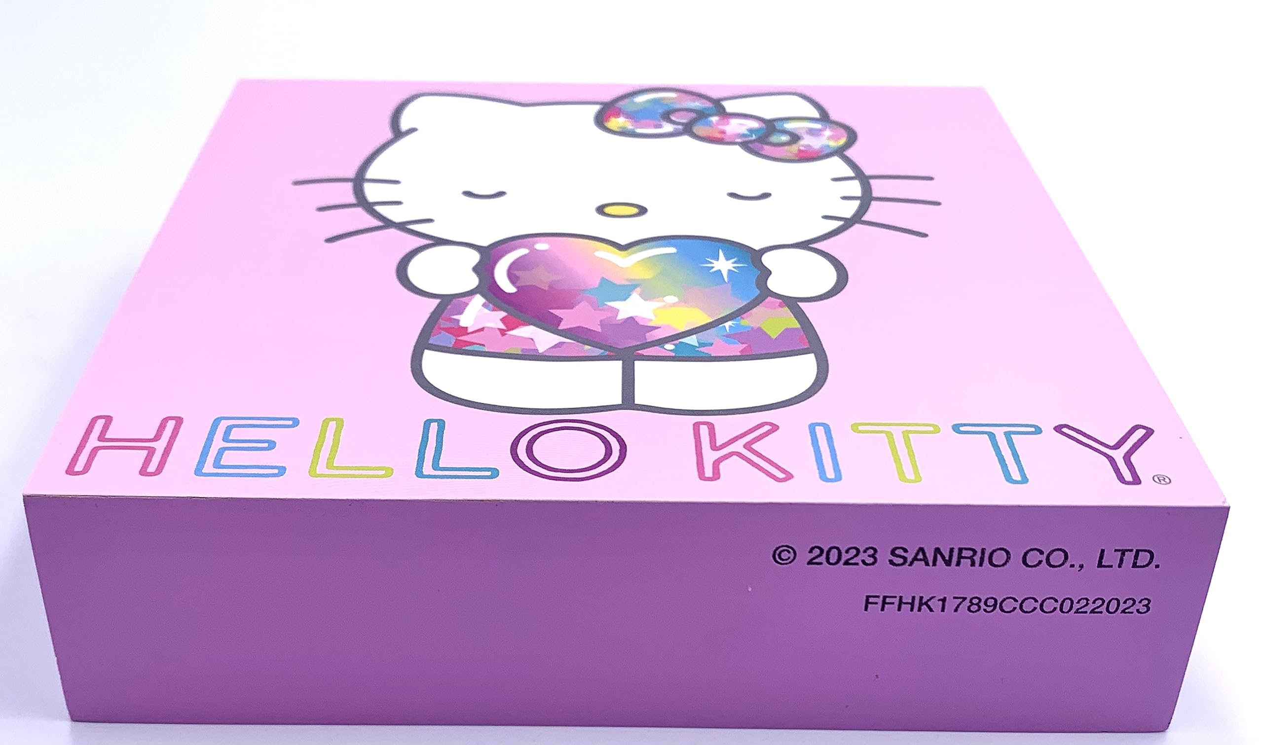 Silver Buffalo Hello Kitty Heart Box Sign Wall Art, 6 x 6 Inches - Pink, HK1789CC