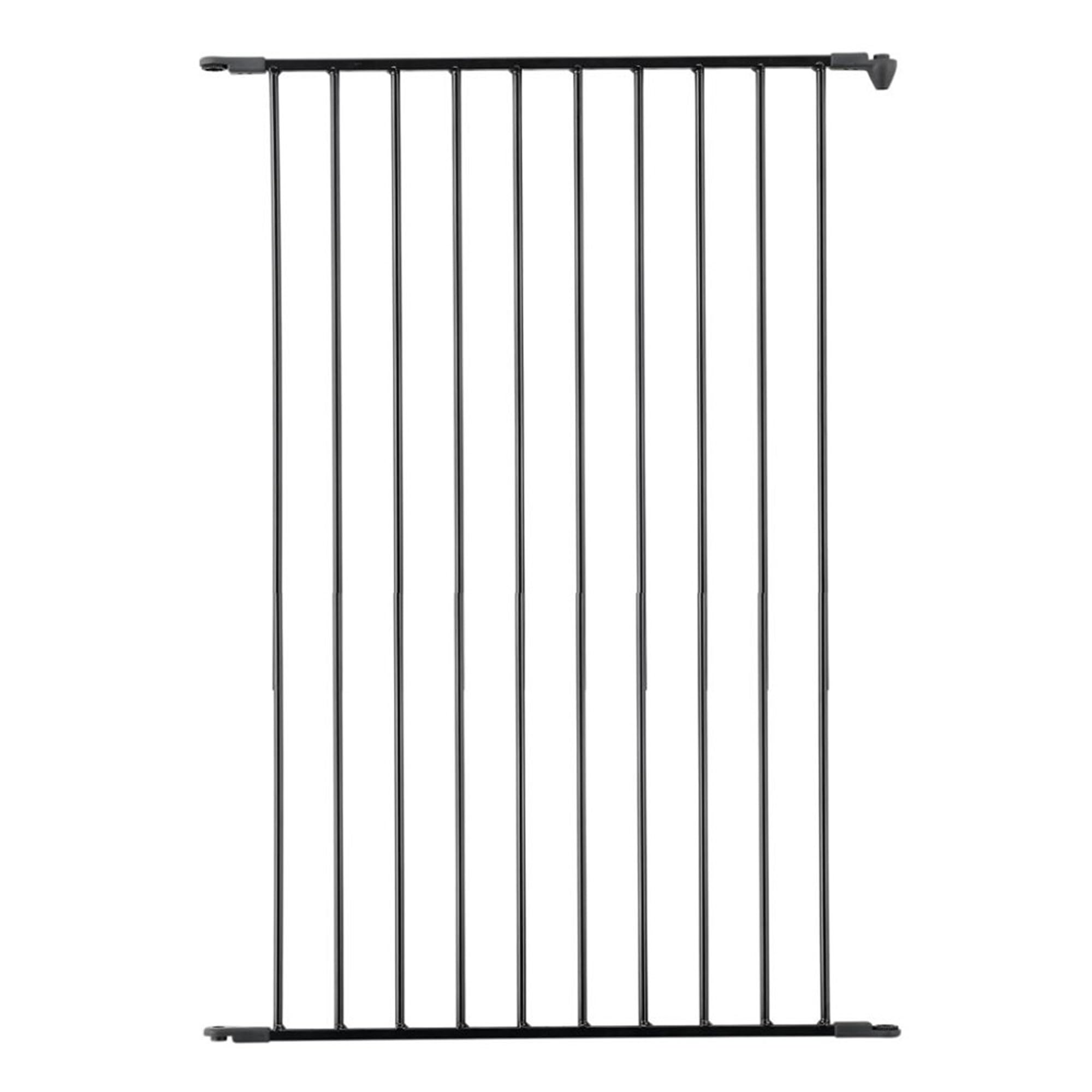 Scandinavian Pet Design Flex Large and Extra Tall Adjustable Wall Mounted Metal Pet Safety Gate with Double Locking Mechanism for Pets, Black