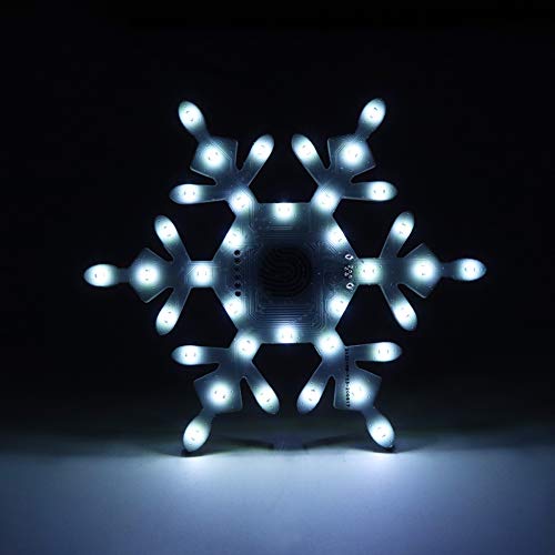 Treedix LED Snowflake Christmas Xmas Light Touch Control 11 Flashing Mode Compatible with Arduino UNO Projects(36 Led Lights))