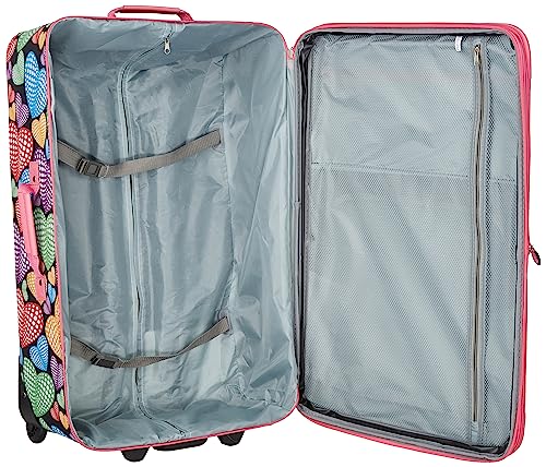 Rockland Jungle Softside Upright Luggage Set, Expandable, New Heart, 4-Piece (14/29/24/28)
