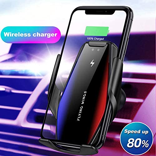 Wireless Car Charger Mount, Infrared Sensor Automatic Clamping Mount 15W Fast Wireless Car Phone Holder for Apple iPhone 14/13/12/11/Pro/X/XR/XS, Sensor Air Vent Cell Phone Car Mount for Samsung