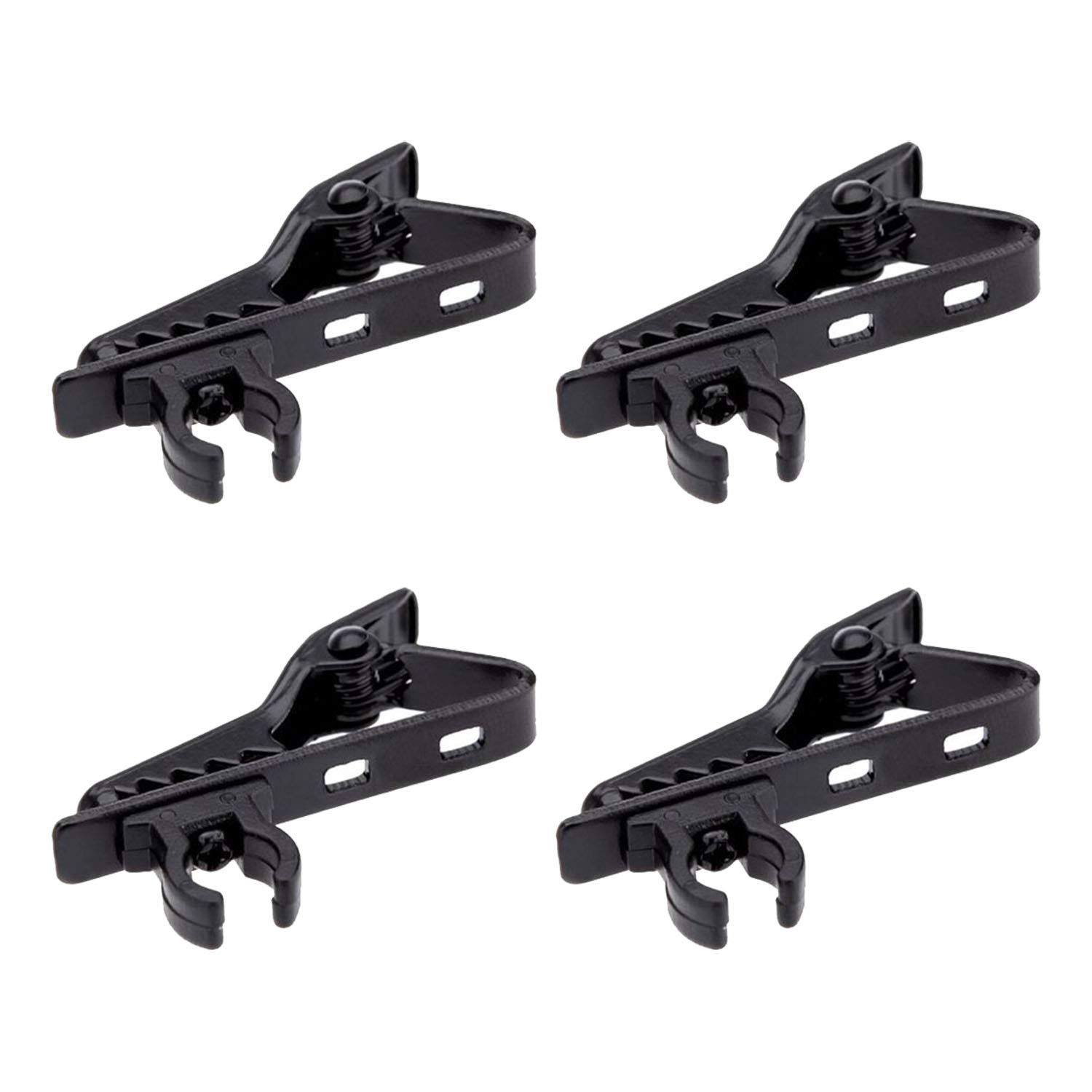 WHYHKJ 4pcs Metal Black Lapel Microphone Clip for Lavalier Lapel Microphone, 6mm