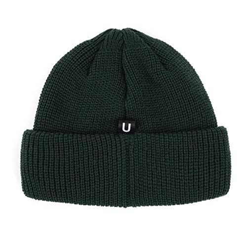 UNDERCONTROL Fisherman Marine Fit Strap Beanie Hat Free Size - Unisex Plain Watch Cap (Green)