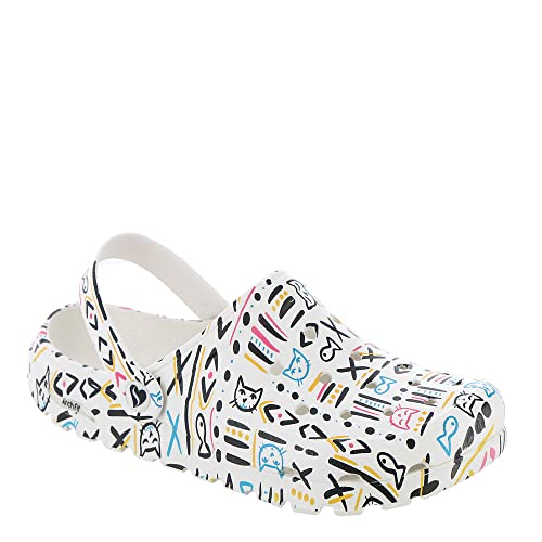 Skechers Foamies Arch Fit Footsteps Boho Kitties Womens Slip On 9 BM US WhiteMulti