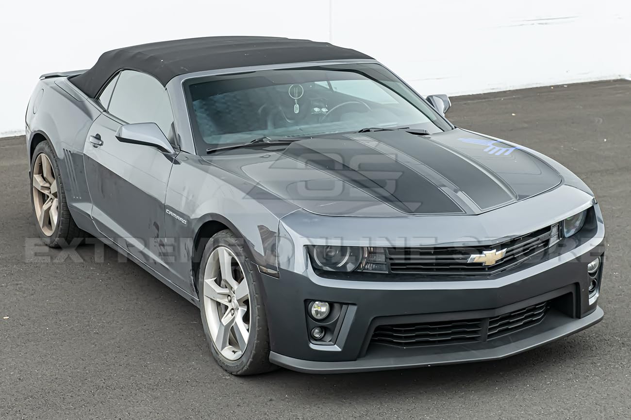 Replacement For 2010-2013 Chevrolet Camaro | ZL1 Style Front Replacement Bumper Cover Upper Lower Grille With Fog Lights