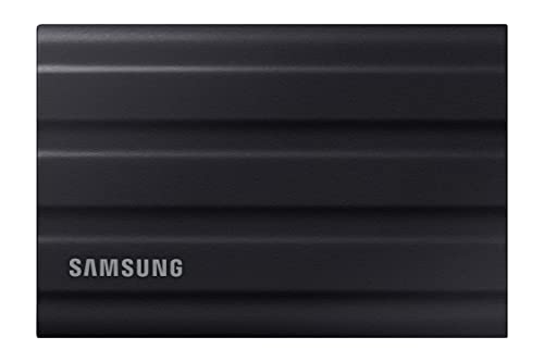 SAMSUNG T7 Shield 2TB, Portable SSD, up-to 1050MB/s, USB 3.2 Gen2, Rugged,IP65 Water & Dust Resistant, for Photographers, Content Creators and Gaming, Extenal Solid State Drive (MU-PE2T0S/AM), Black