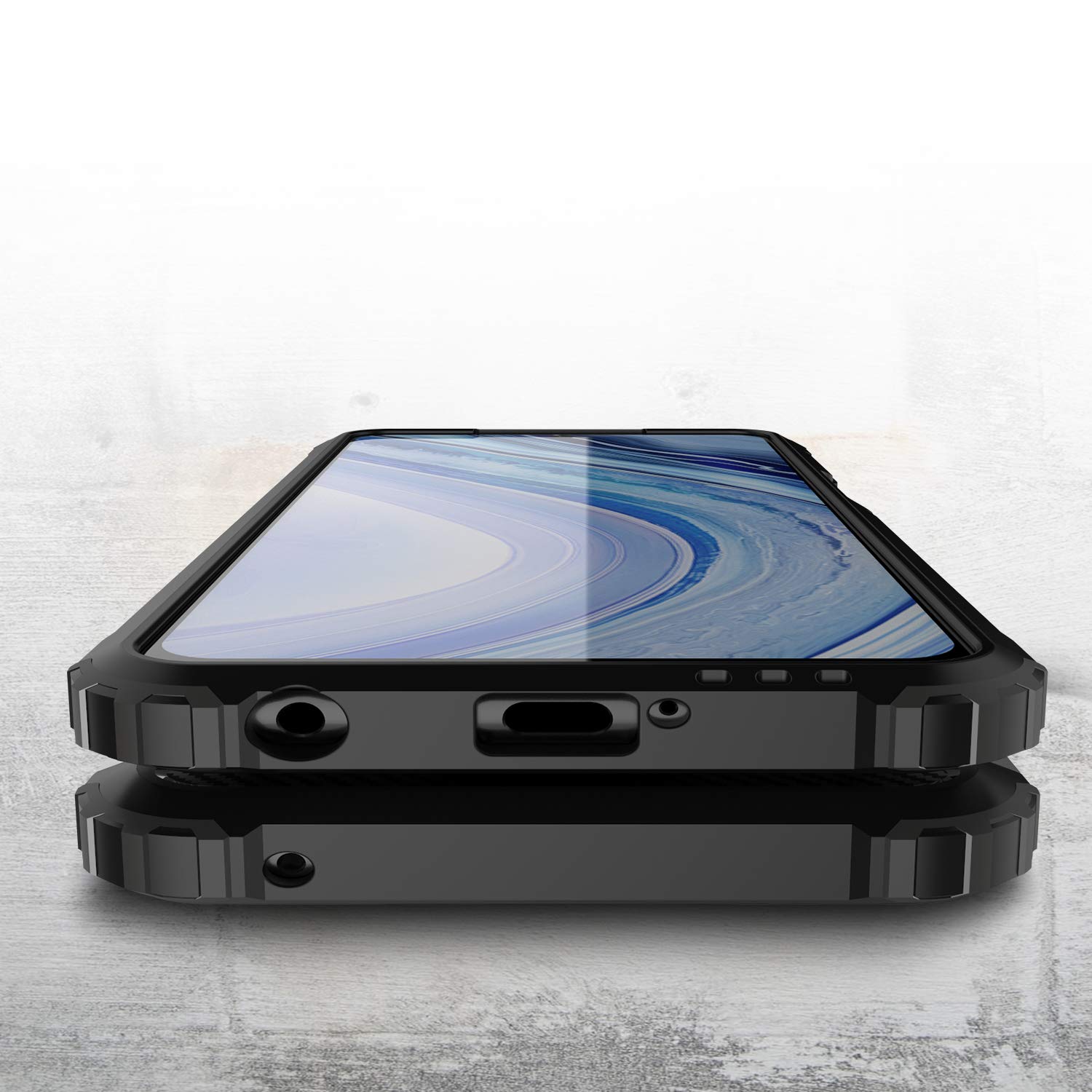 Xiaomi Redmi Note 9 Pro Max Case, TPU +PC Iron Armor Shockproof Designed Case,Full Body Dual Layer Rugged Cover for Xiaomi Redmi Note 9 Pro/Redmi Note 9s/Redmi Note 9 Pro Max Case (Black)