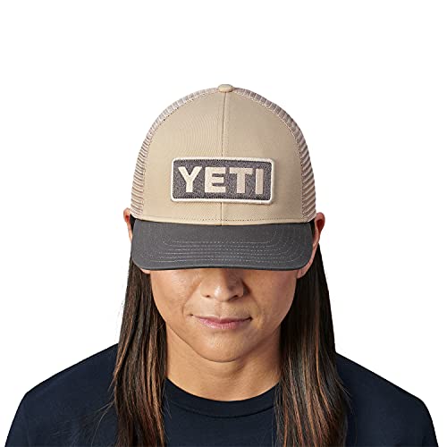 YETI Logo Badge Trucker Hat, Sharptail Taupe/Gray