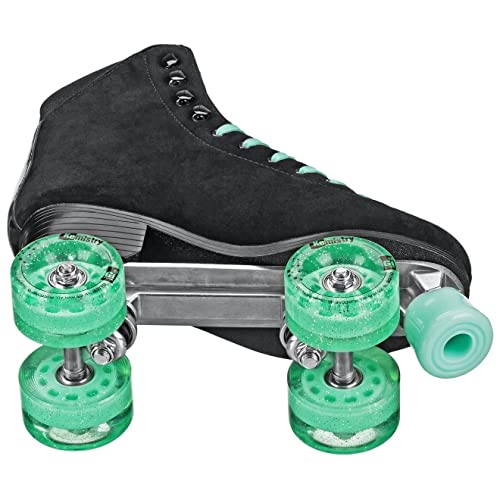Roller Derby Elite Driftr Roller Skates (8, Black/Mint)