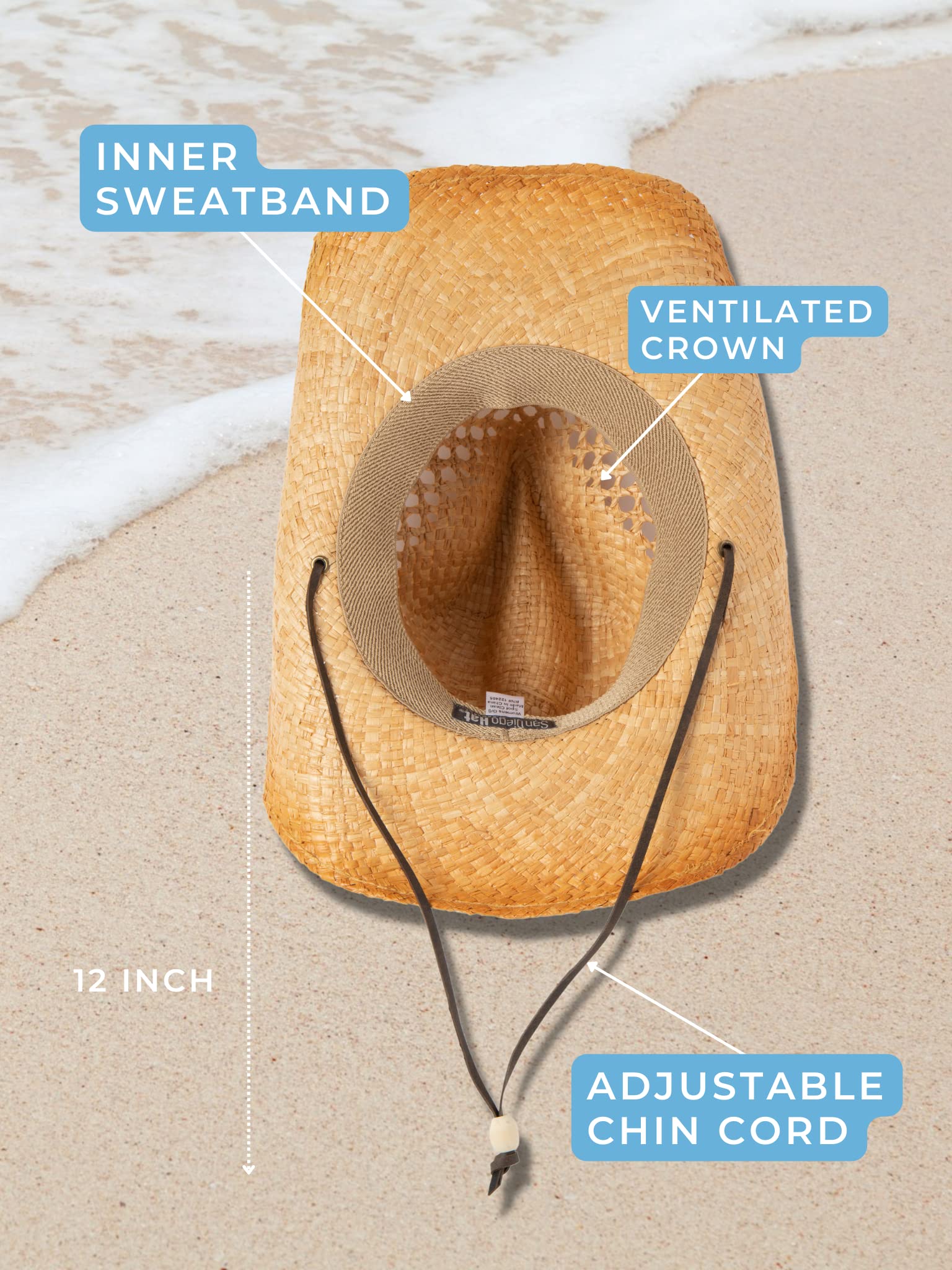 San Diego Hat Company Women's One Size Tea Stain Cowgirl Hat