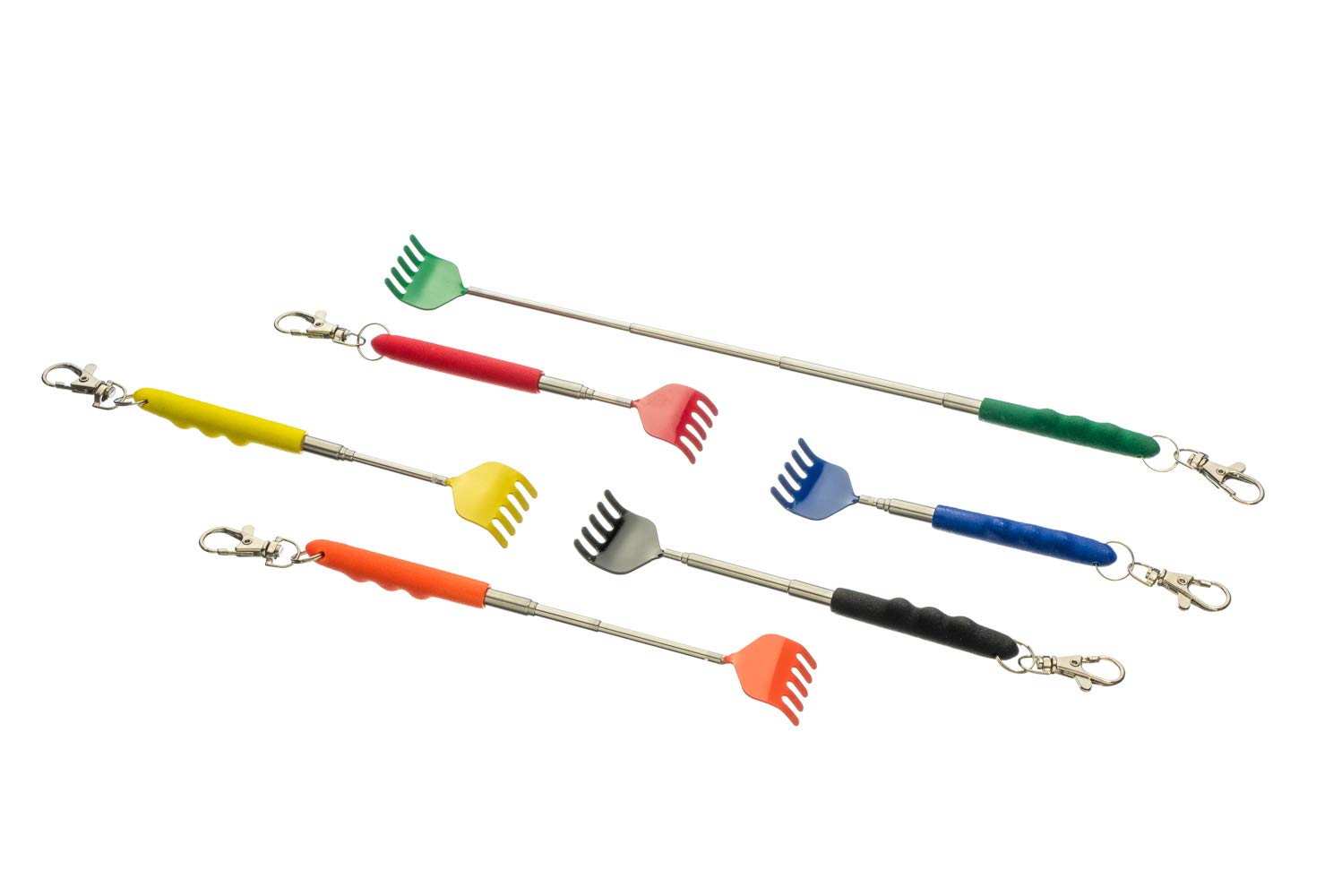 SE Assorted Color Mini Telescopic Keychain Back Scratchers (6 PC.) - EBS2744-24-6