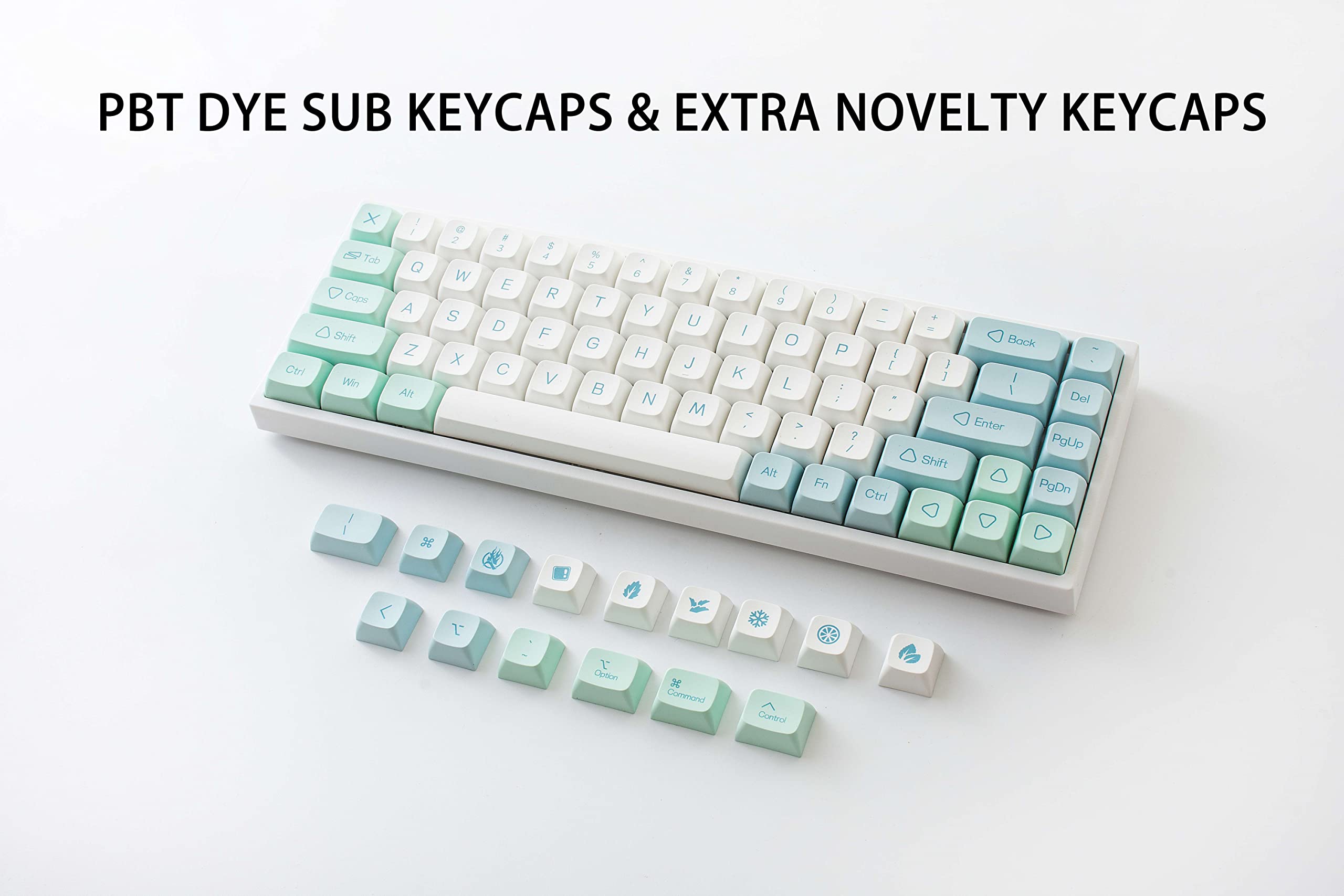 YUNZII KC68 Hot Swappable Mechanical Keyboard 68-Key Gaming Keyboard, RGB Backlit for Mac/Win/Gamers (Gateron Yellow Switch, Mint)