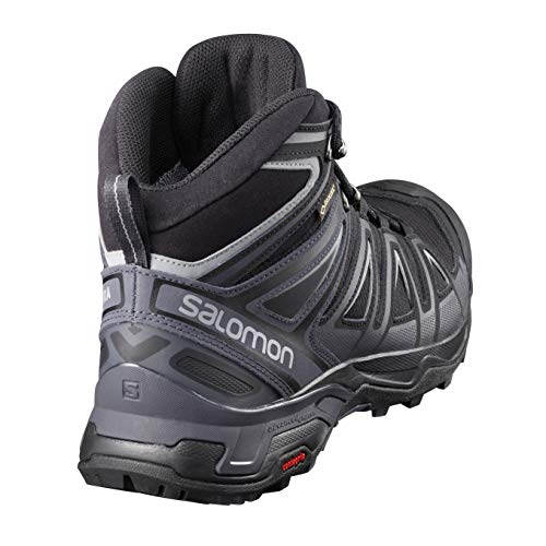Salomon X Ultra 3 MID Gore-TEX Hiking Boots for Men, Black/India Ink/Monument, 8.5