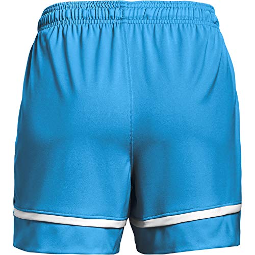 Under Armour Women's Squad Shorts , Carolina Blue (475)/White , Large