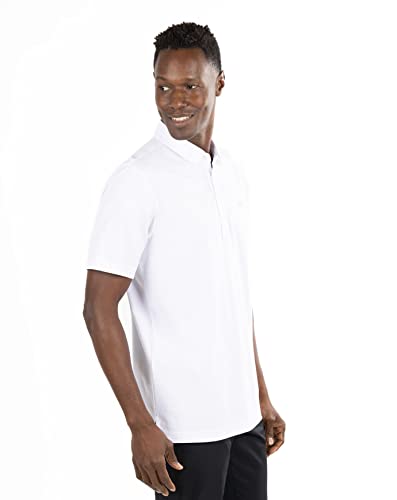 TravisMathew Men's The Ten Year 2.0 Polo, White, Large