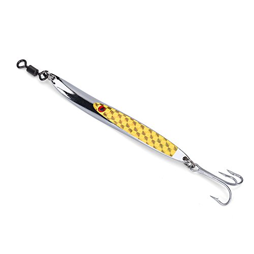 Yuuloo Multifunction Convenient 2set Fish Hook Reusable Incisive Lure Bait Barbed Hooks Kit Accessories Fishing Tools Easy to Clean(Yellow)
