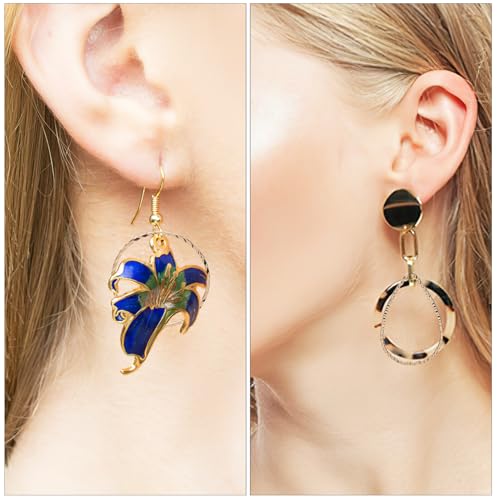 SEWACC 30pcs Jewelry Findings for Making Jewelry Earring Hoops for Jewelry Making Earring Kit Geometry Dangle Earring Making Kit Earring Supplies Earring Charms Heart Made
