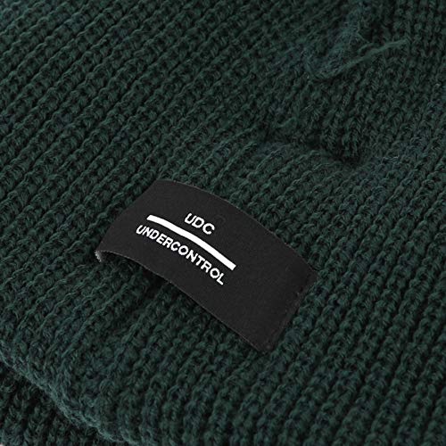 UNDERCONTROL Fisherman Marine Fit Strap Beanie Hat Free Size - Unisex Plain Watch Cap (Green)