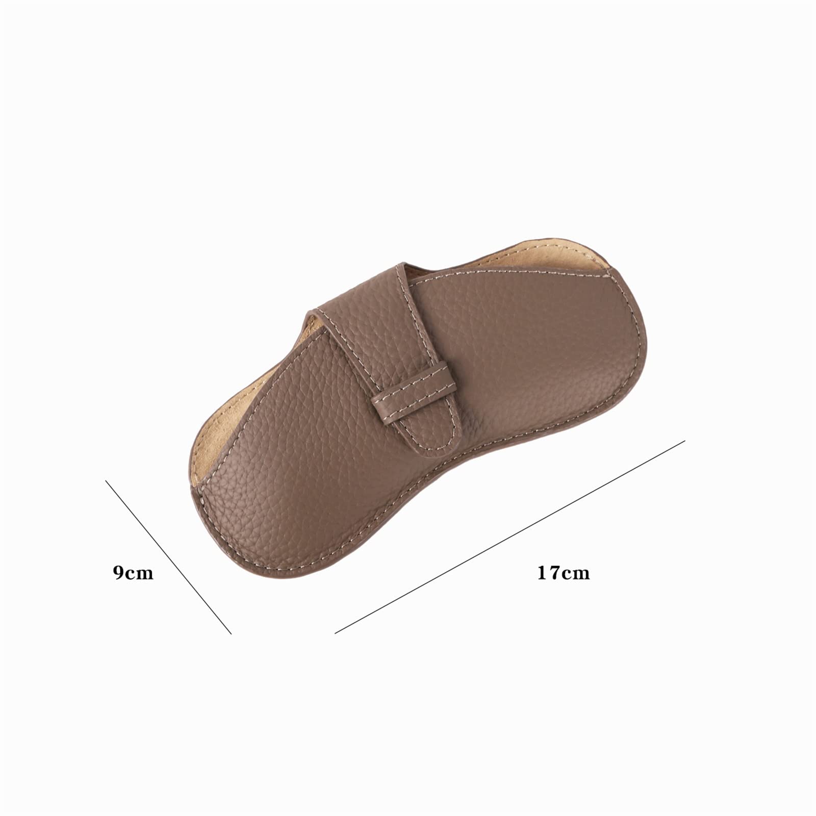 YUANYU Leather Glasses Case Holder Portable Slim Sunglasses Pouch Soft Eyeglasses Bag Eyewear Sleeve For Women Men Lightweight (Brown)