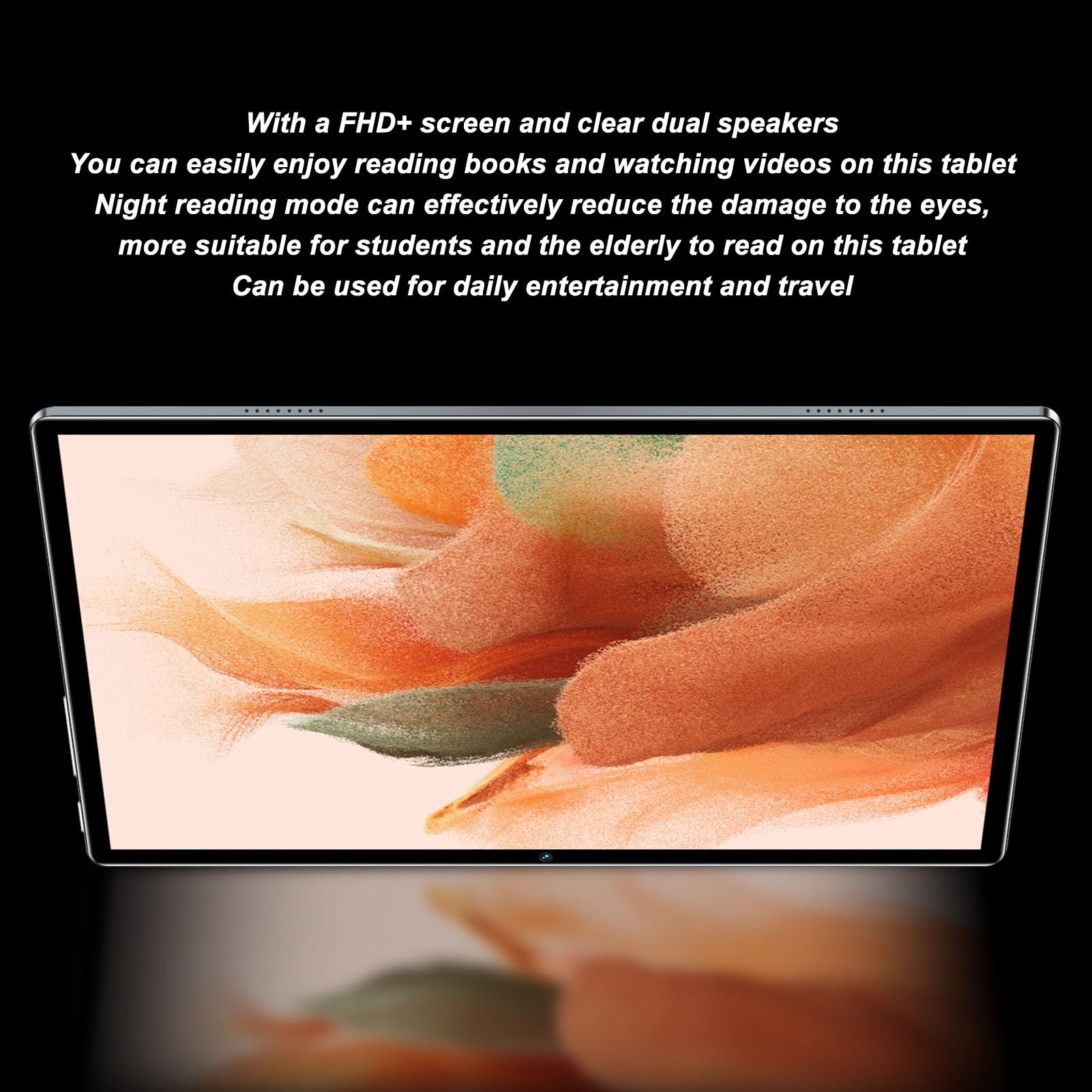 Vikye Android 10.1 Tablet, 10.1 Inch FHD Display, 8 Core CPU Processor, 6GB RAM 128GB ROM, 8MP 16MP Dual Cameras, 5G WiFi Tablet (US Plug 100β240V) (Grey)