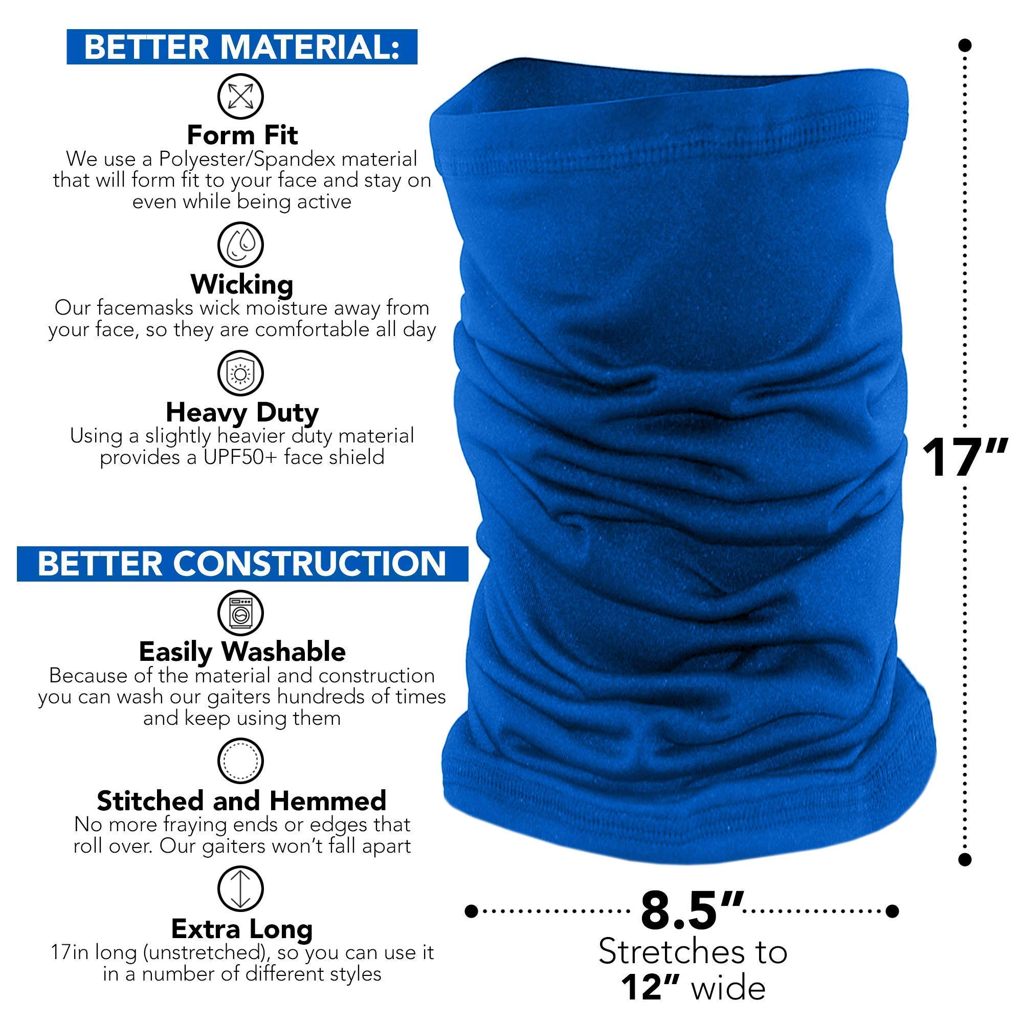 WindRider UPF 50+ Sun Protection Neck Gaiter for Fishing, Biking, Skiing: Elevate Your Outdoor Experience with SunShield Pro