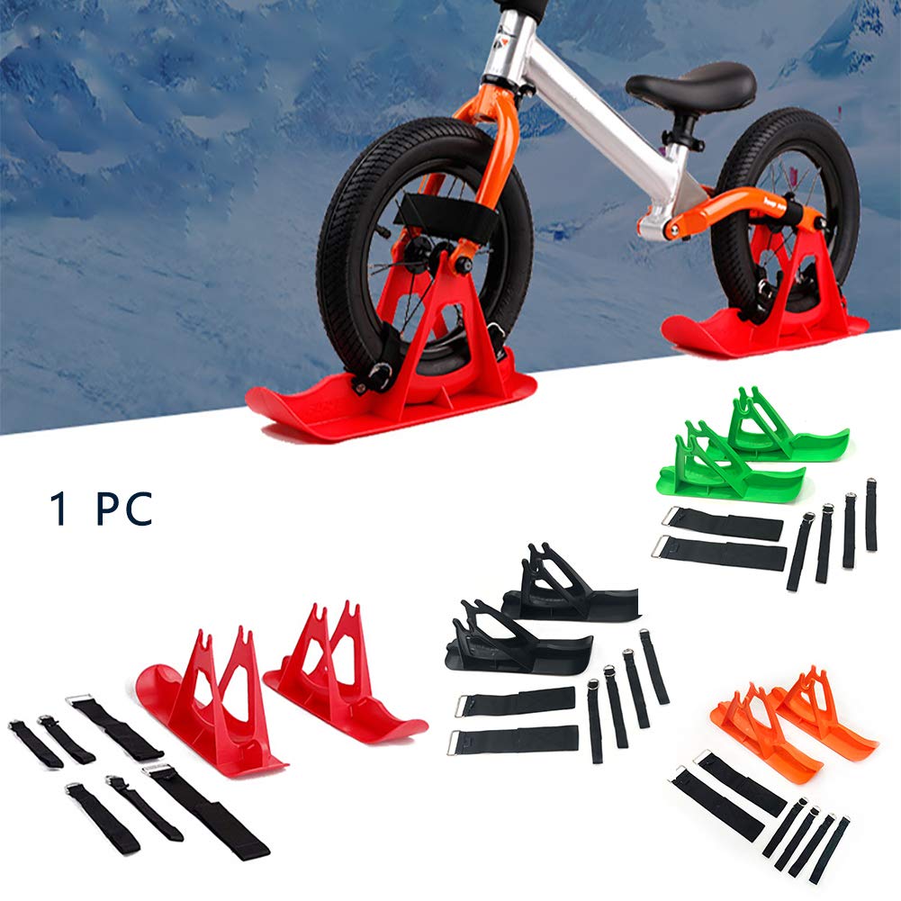 Snow Sledge Board Set for 12 inch Balance Bike Scooter Parts, No Pedal Training Bicycle Skiing Walker for Kids and Toddlers