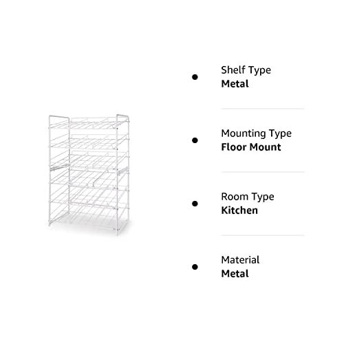 Simple Trending 2 Pack Can Rack Organizer, Stackable Can Storage Dispenser Holds up to 72 Cans for Kitchen Cabinet or Pantry, White