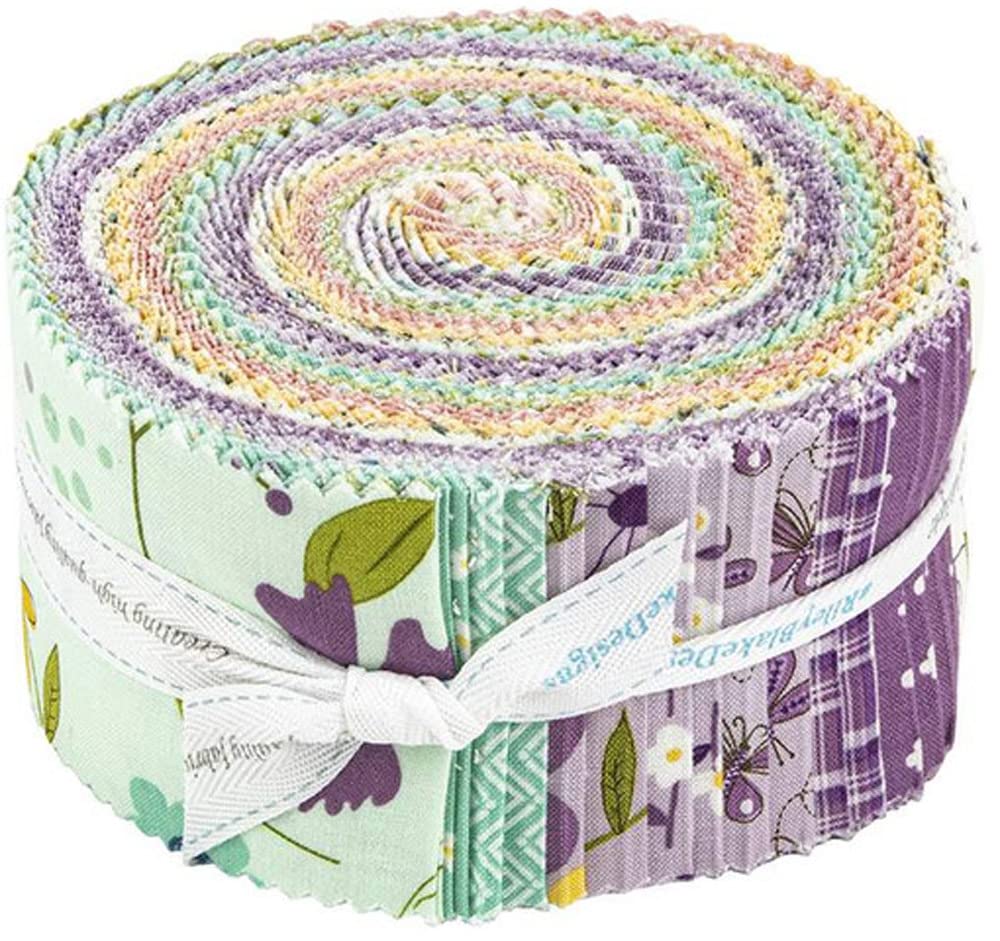 Sandy Gervais Hello Spring Rolie Polie 40 2.5-inch Strips Jelly Roll Riley Blake Designs RP-12960-40
