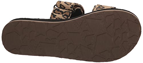 Volcom Women's ECO Recliner Slide Sandal, Leopard, 9