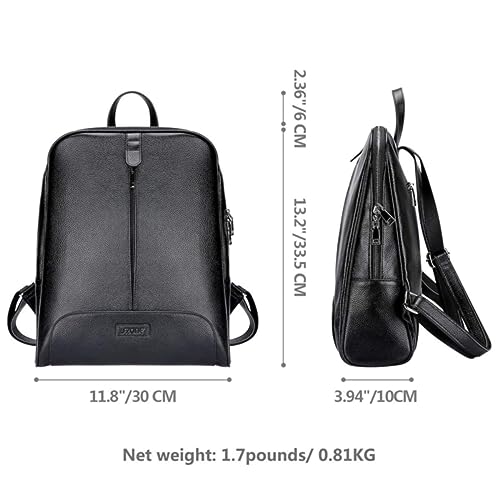 S-ZONE Women Genuine Leather Backpack Purse Travel Handbag College Medium
