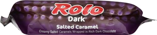 ROLO Creamy Salted Caramels Wrapped in Dark Chocolate Candy, Gluten Free, Individually Wrapped, 10.1 oz Share Pack