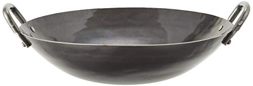 山田工業所 Yamada Iron Hammered Wok 27cm (Plate Thickness 1.2mm) Black