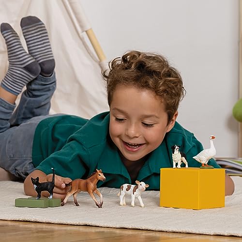 Schleich Farm World, Farm Playset Gifts for Kids, Assorted Farm Animals for Toddlers and Kids, Ages 3+