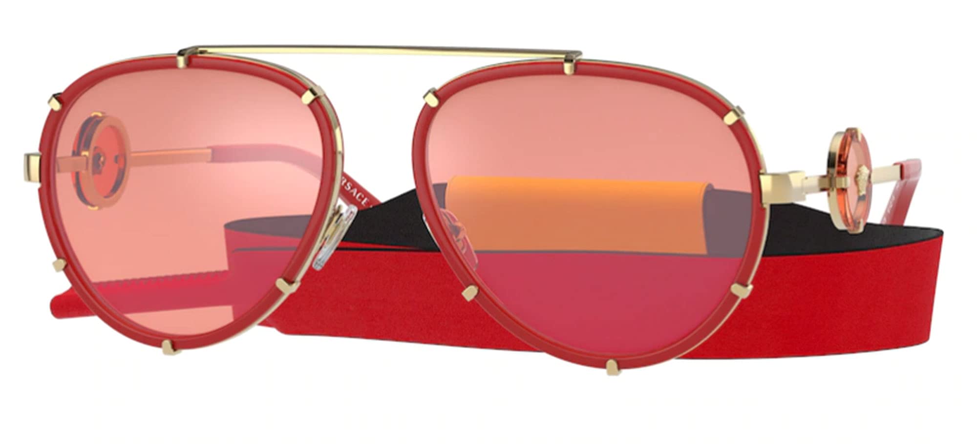 Versace VE2232 Sunglasses - (1472C8) Red/Pink Mirror Red - 61mm
