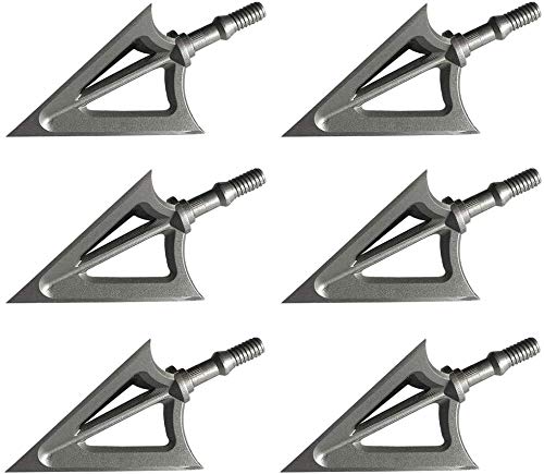 ZAXVOK Archery Broadheads 125 Grain Fixed Blades Stainless Steel Hunting Broadheads for Crossbow Recurve Bow and Compound Bow (X1-125Grain)