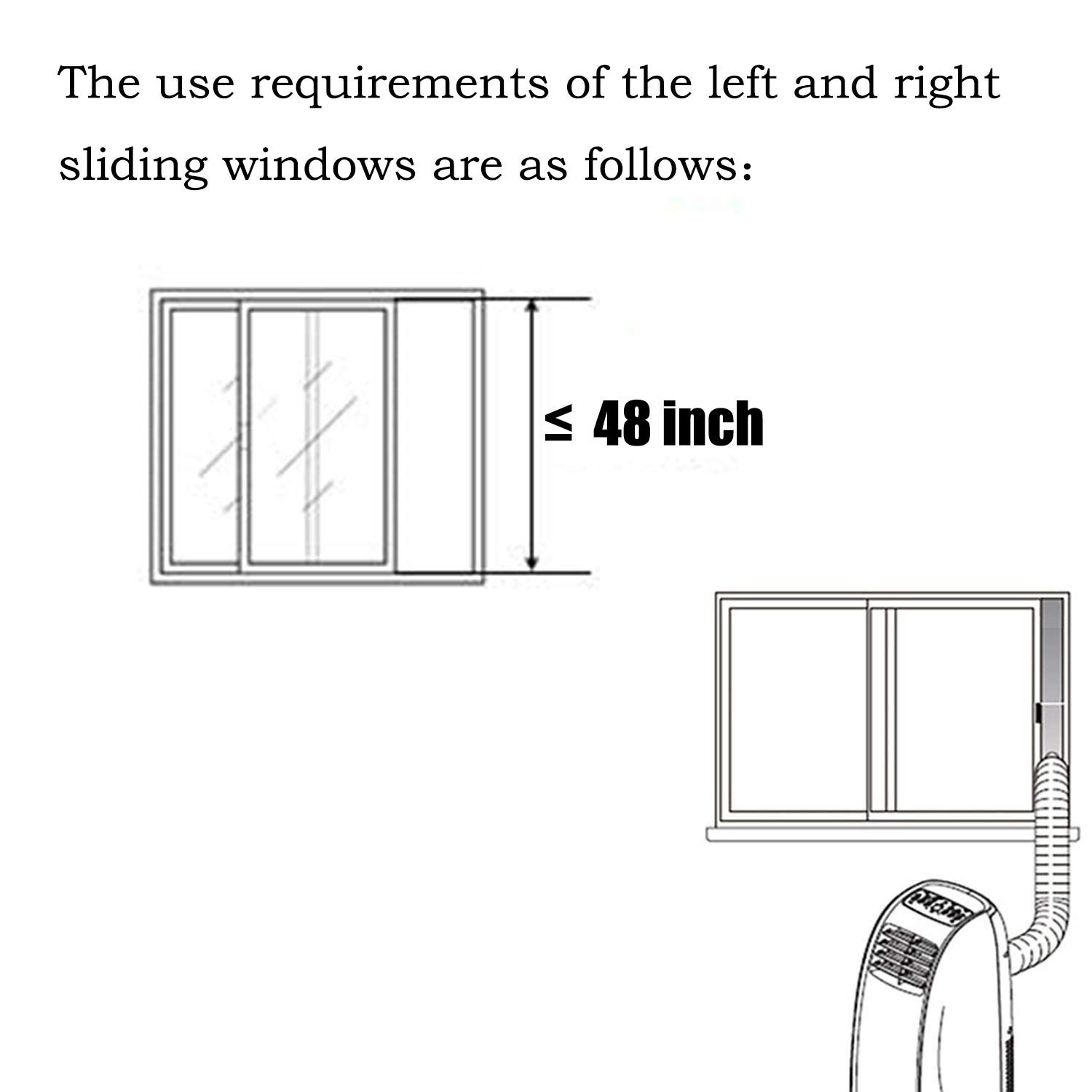 Portable Air Conditioner Window Vent Kit, Portable A/C Window Slide Kit Plate for Exhaust Hose of 6”Diameter