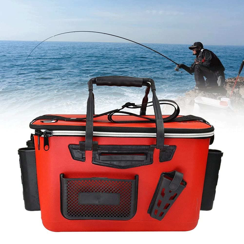 UXZDX CUJUX Fishing Tackle Storage Net Bag Thickened Large Capacity Outdoor Fishing Box with Handle Shoulder Strap