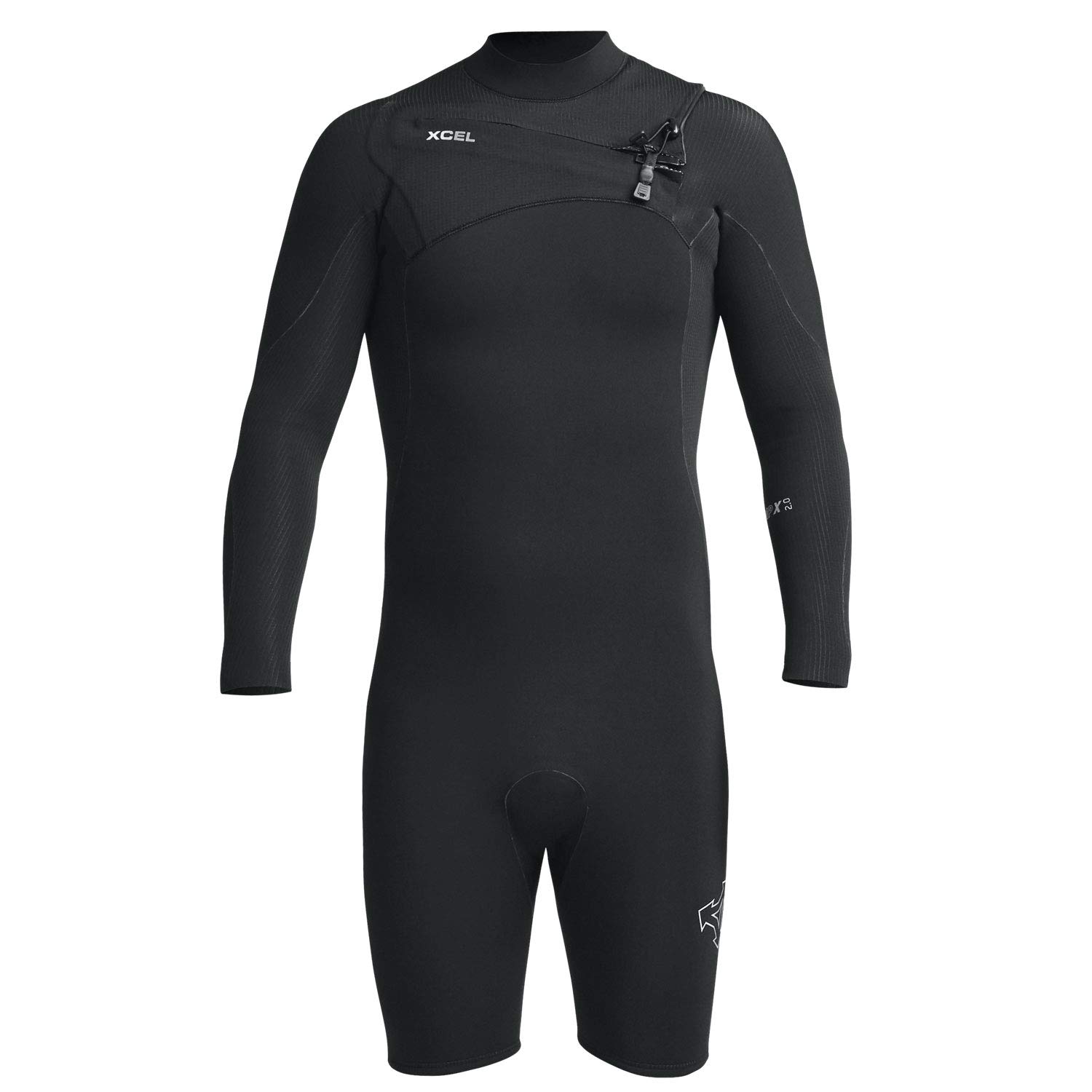 XCEL Mens Comp X Long Sleeve 2mm Springsuit (Black '21, Large)