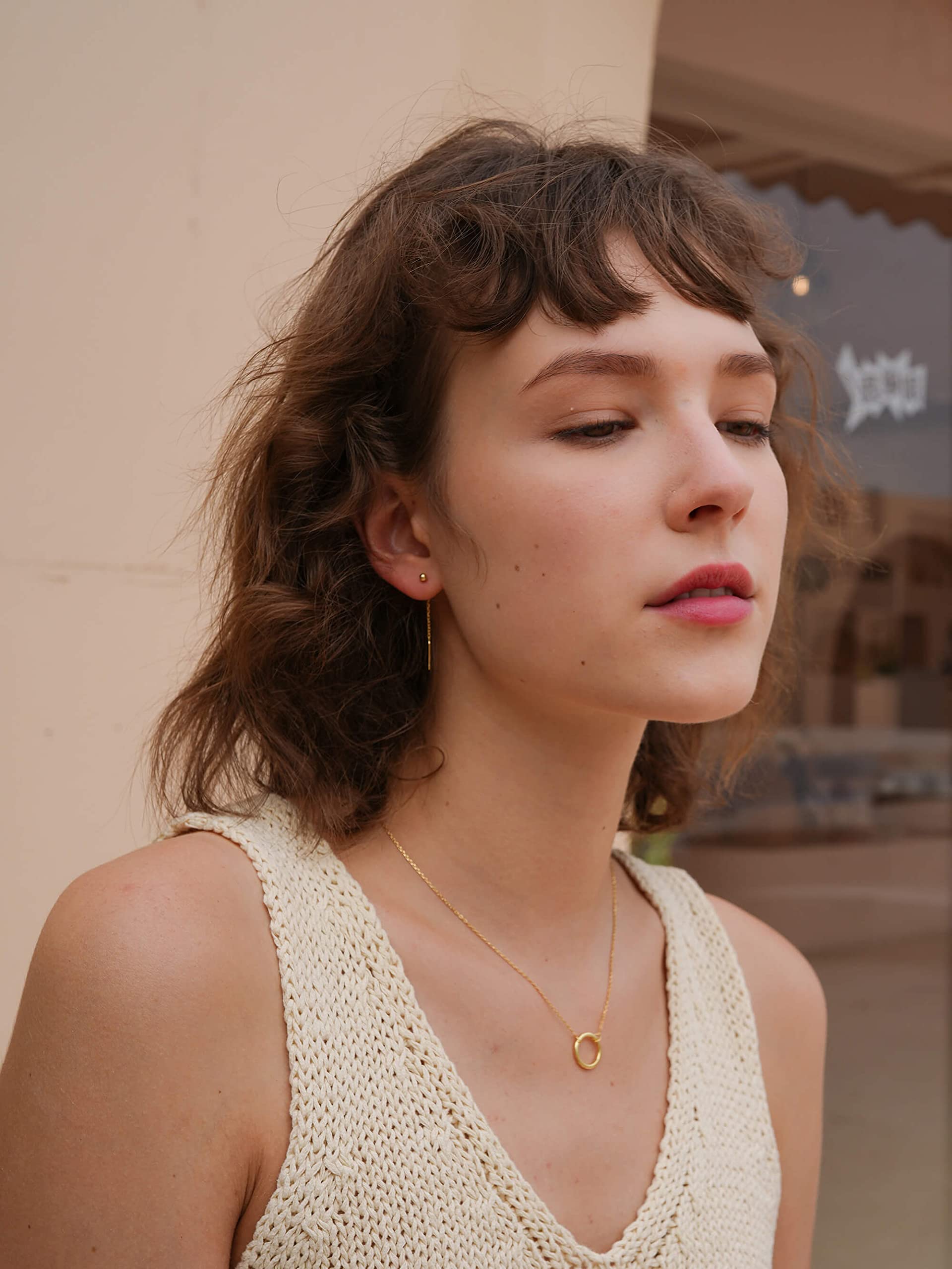 S.Leaf Threader Earrings for Women Threader Earrings Sterling Silver Chain Earrings Tassel Earrings Gold Earrings for Women 3cm
