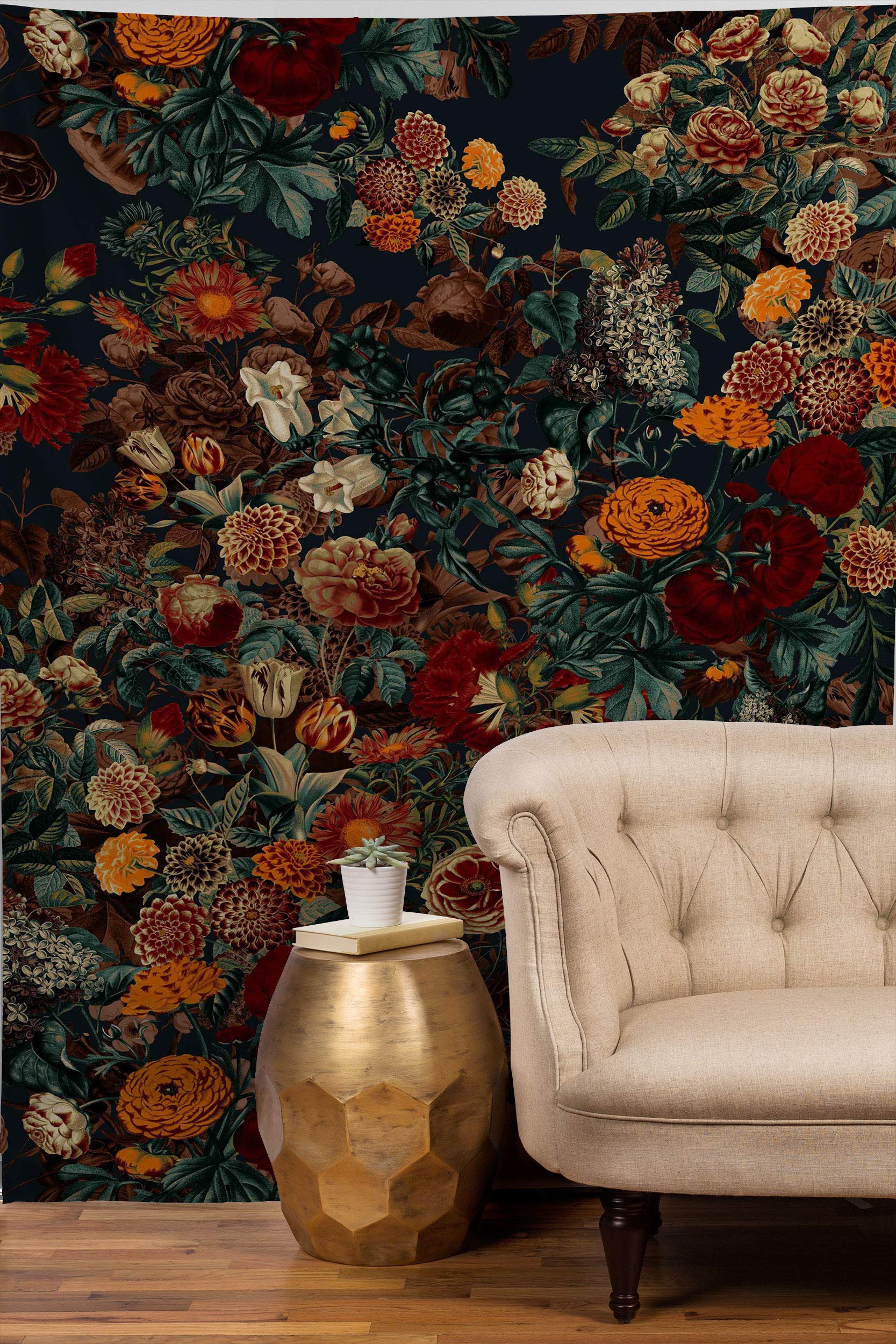 Society6 Burcu Korkmazyurek Exotic Garden-Night XXI Tapestry, 60" X 80", Multi