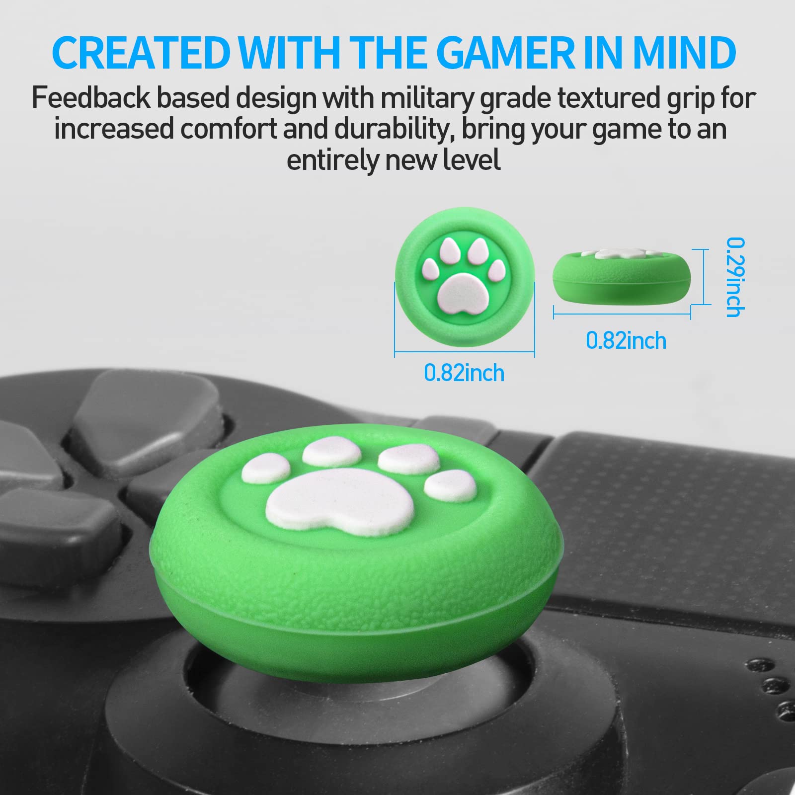 Thumb Grips for PS4 PS5 Controller – 5 Pairs Thumbstick Control Caps Joystick Analog Stick Covers Replacement Skin Decal Accessories for Playstation 4 5 Dualshock Dualsense, Switch Pro Controller
