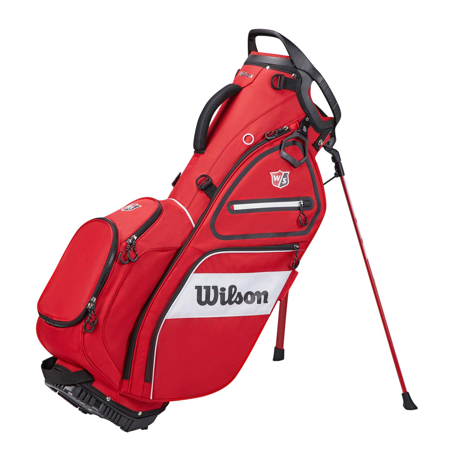 WILSON Staff EXO II Mens Golf Bag - Carry, Red, Negro/Celeste