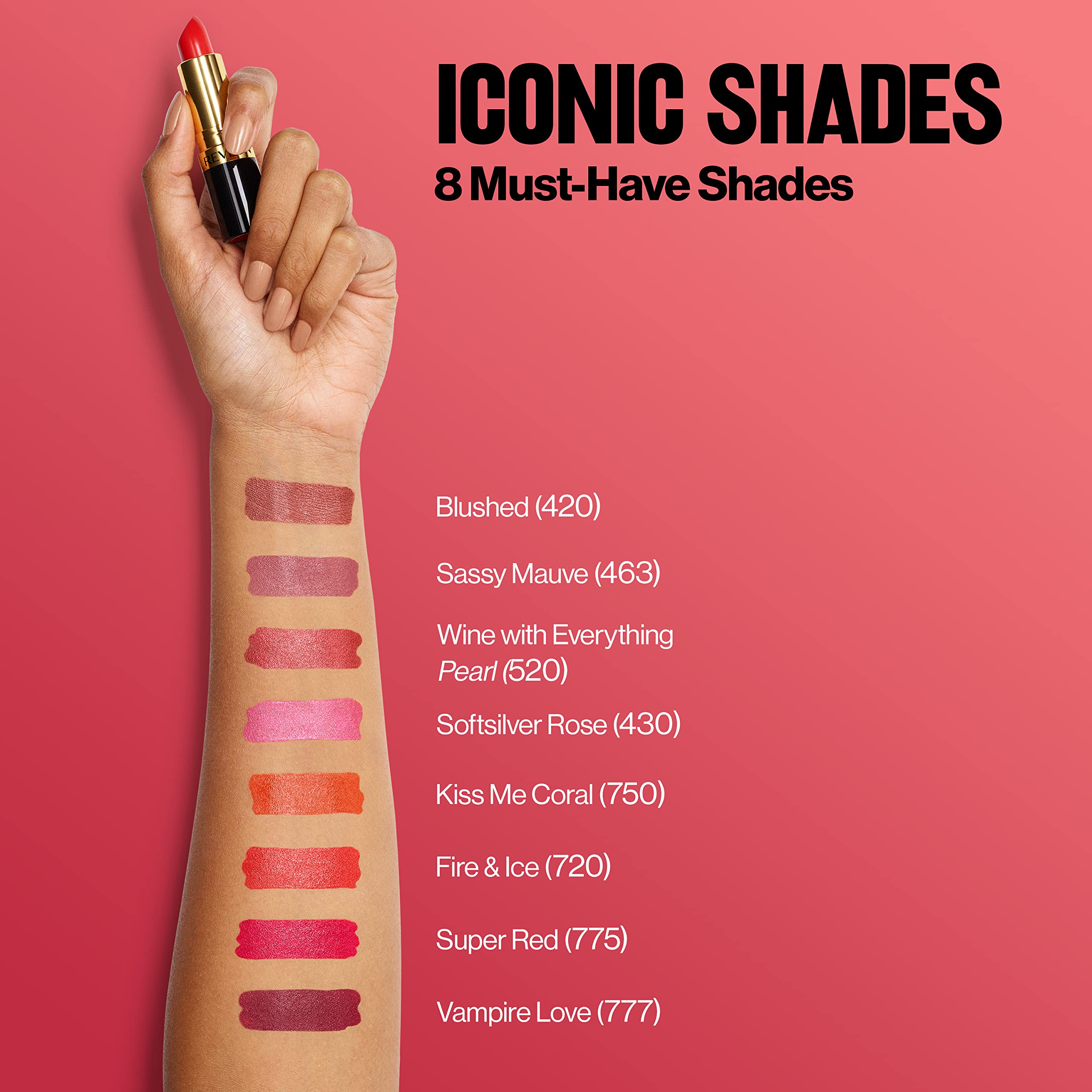 Revlon Lipstick, Super Lustrous Lipstick, Creamy Formula For Soft, Fuller-Looking Lips, Moisturized Feel in Nudes & Browns, Brazilian Tan (672) 0.15 oz