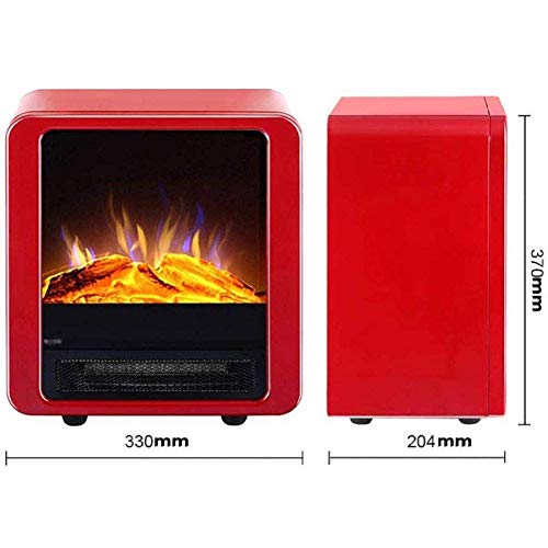 ROLTIN Electric Fireplace Heater 2000W with Adjustable tat Control and fire Flame Effect Portable Electric Wood Stove Effect red (White) (Gold) (White)